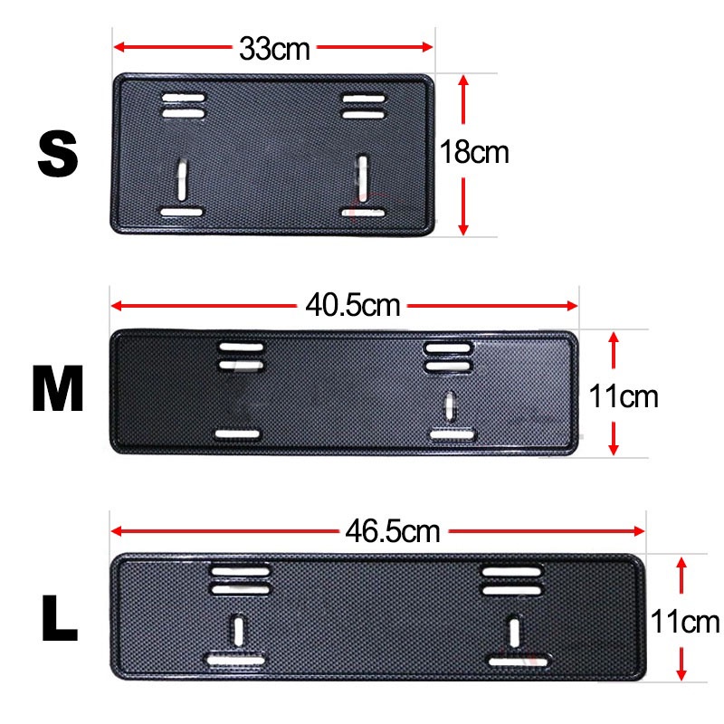 Ready stock Plastic ABS Universal Chrome / Carbon Number Plate Holder ...