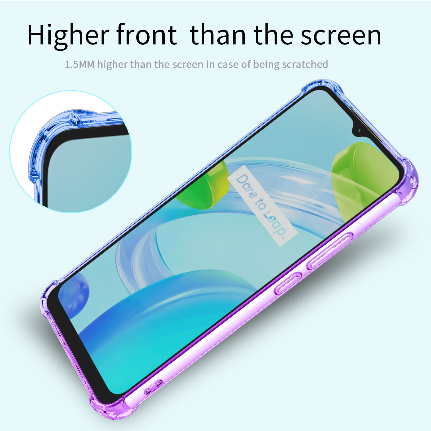 tzmar for Realme C30 Rainbow Aurora Anti-Shock Case Cover Back TPU ...
