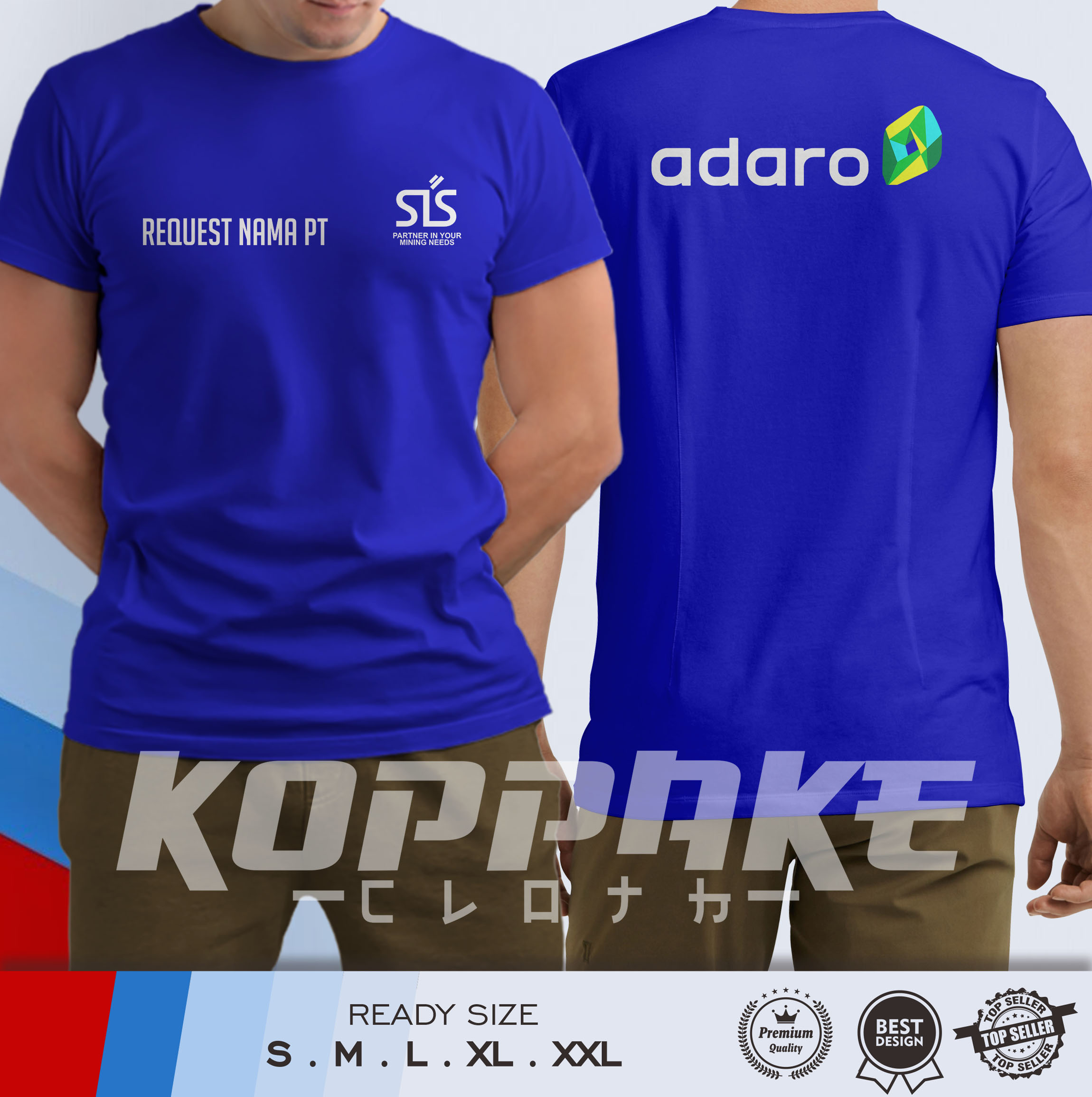 Kaos Adaro Logo SIS Request Nama PT Baju Distro | Lazada Indonesia