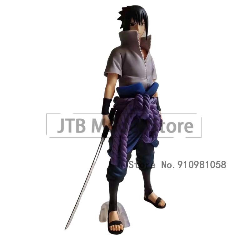 Naruto Shippuden Anime Figure GK Uchiha Sasuke Figma 29CM ABS Statue ...