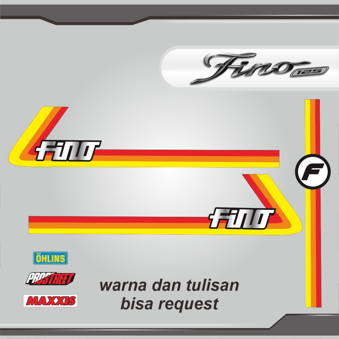 STIKER STRIPING VARIASI MOTOR FINO GRAFIS BMW SIMPLE KEREN | Lazada ...