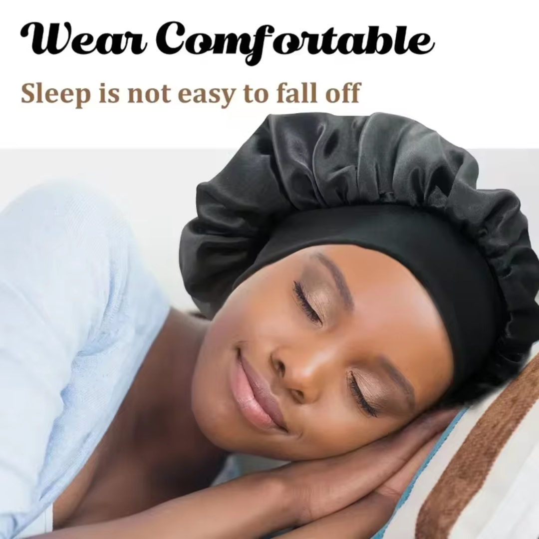 Solid color sleep cap,loose tight strap satin sleep cap,new satin solid ...
