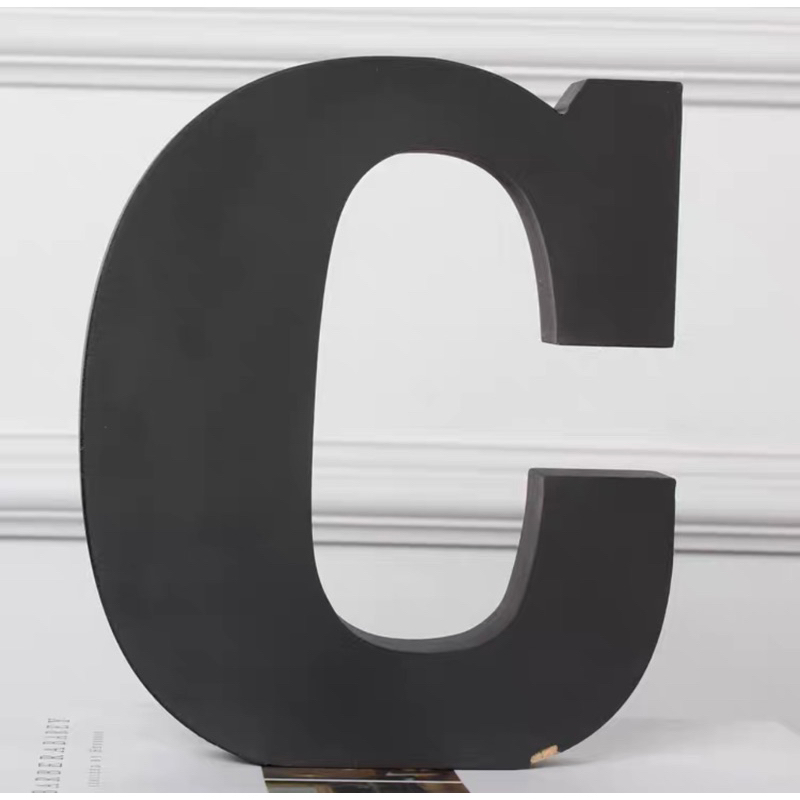 Black H15cm Waterproof Alphabet ABC Letter Box Huruf Hiasan Dinding ...