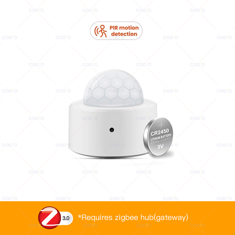 Tuya 2 in 1 Zigbee Mini Motion + Bright Lux Passive Security Burglar ...