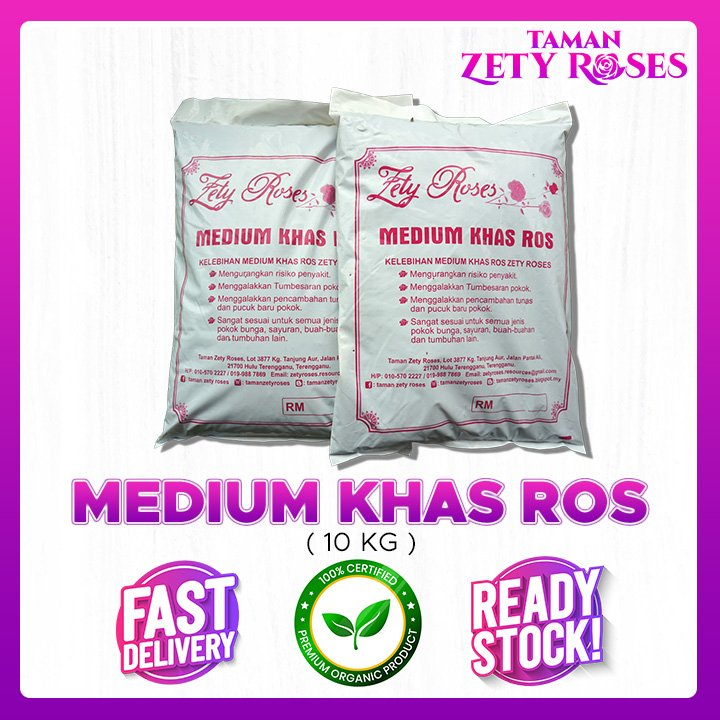 Zety Roses Tanah Baja Organik 9KG Sesuai Untuk Semua Tanaman Bunga ...
