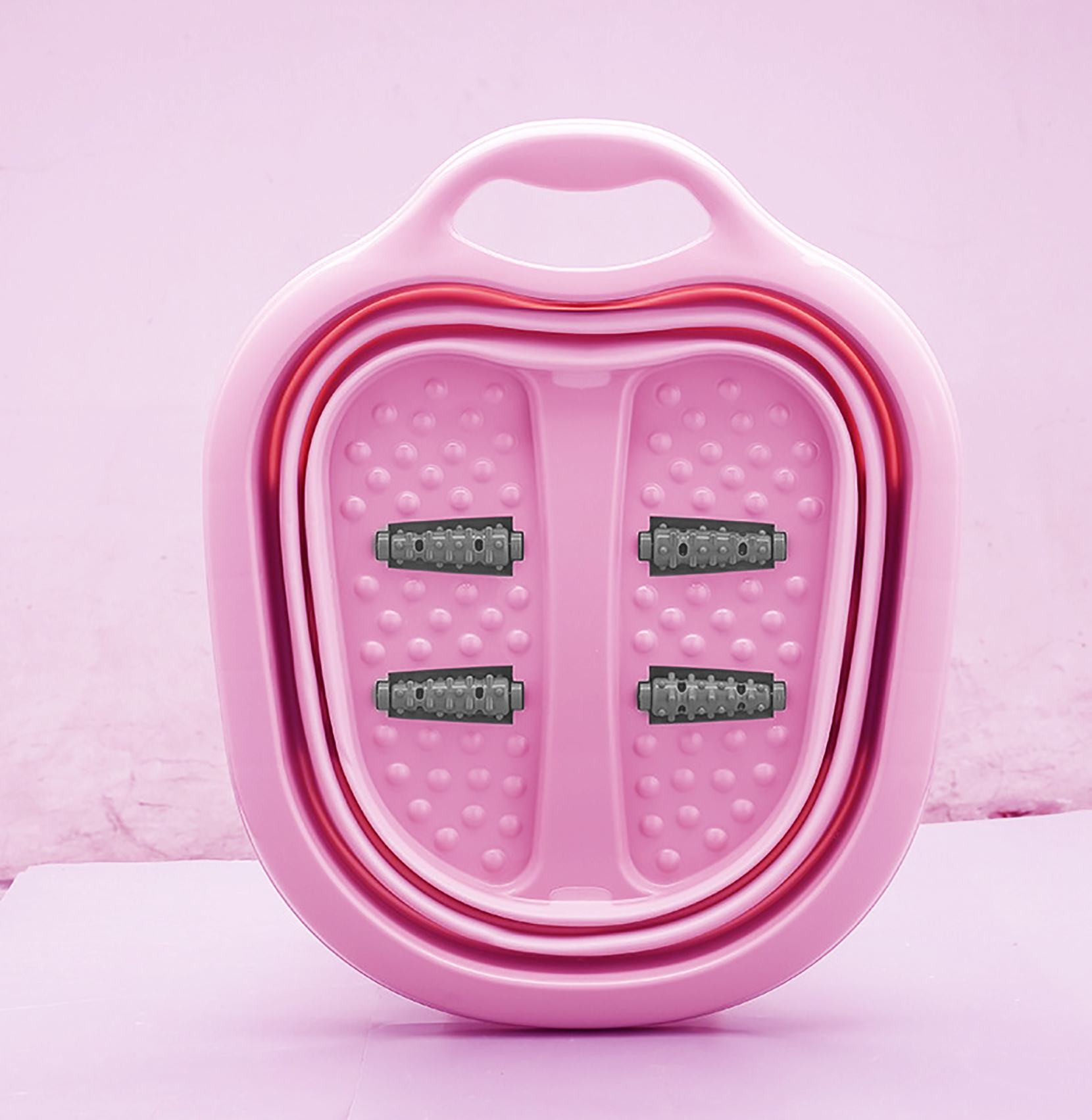 GTWO Foldable Foot Spa Bucket 4 Roller Foot Spa Massage Bucket ome ...