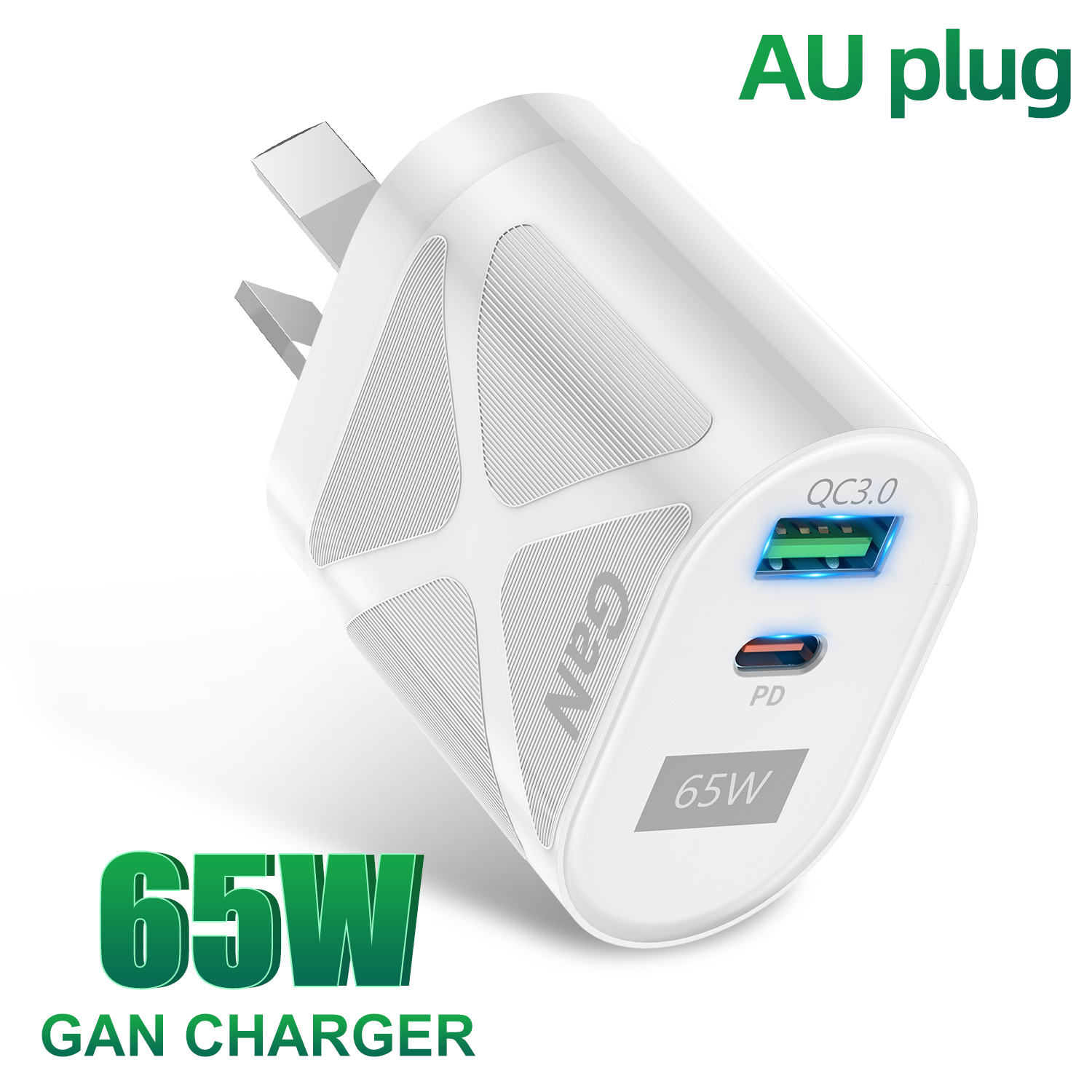 【Limited stock】 65W GaN Australian Charger NewZealand AU Plug USB C ...