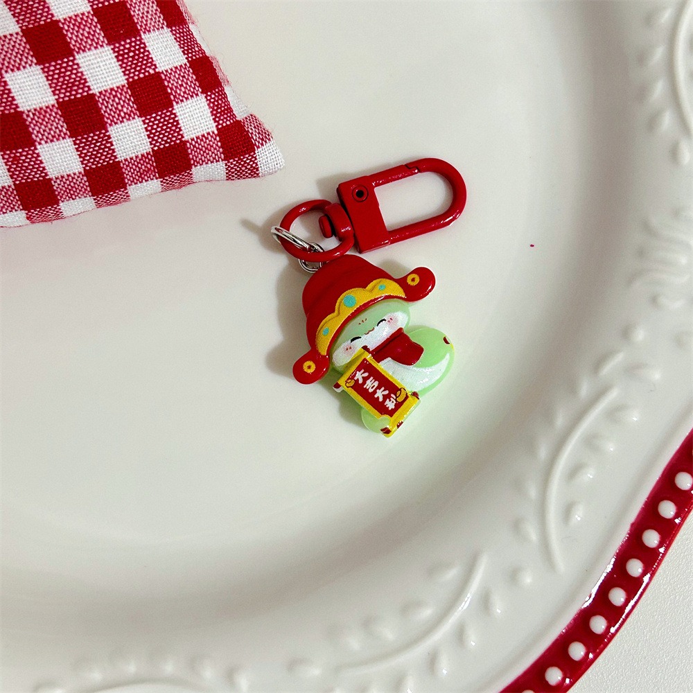 Cute Spring Festival Snake Keychain God of Wealth Wealth 2025 New Year ...