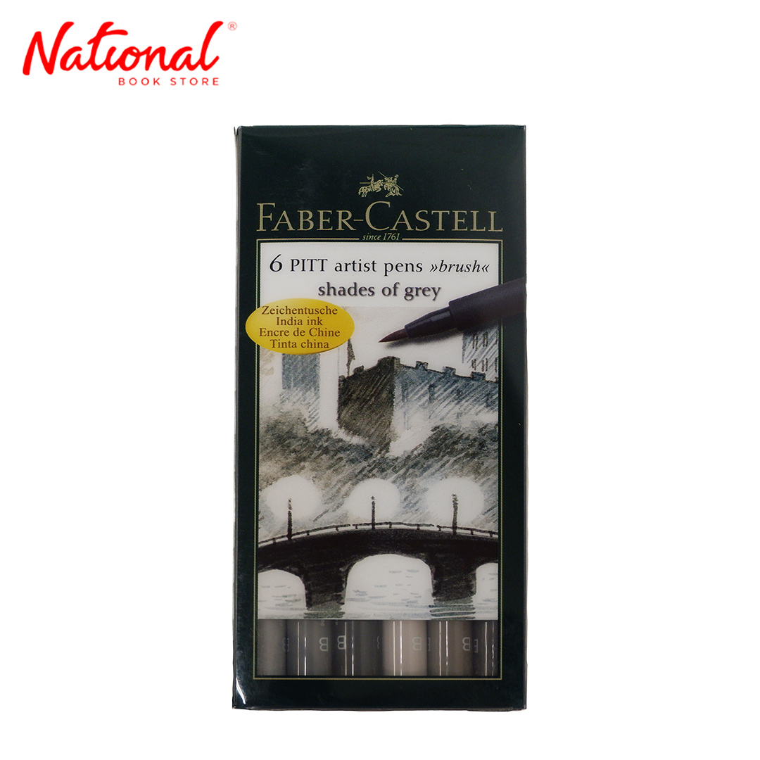 Faber Castell Drawing Pen 167104 6'S Pitt Shades Of Grey | Lazada PH