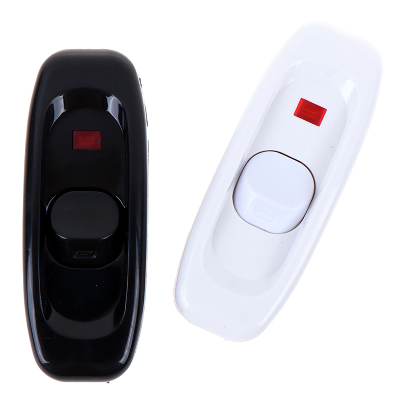 【TopazTrove】1Pcs White Black Bedside Lamp Switch AC 250V 10A Inline ON ...