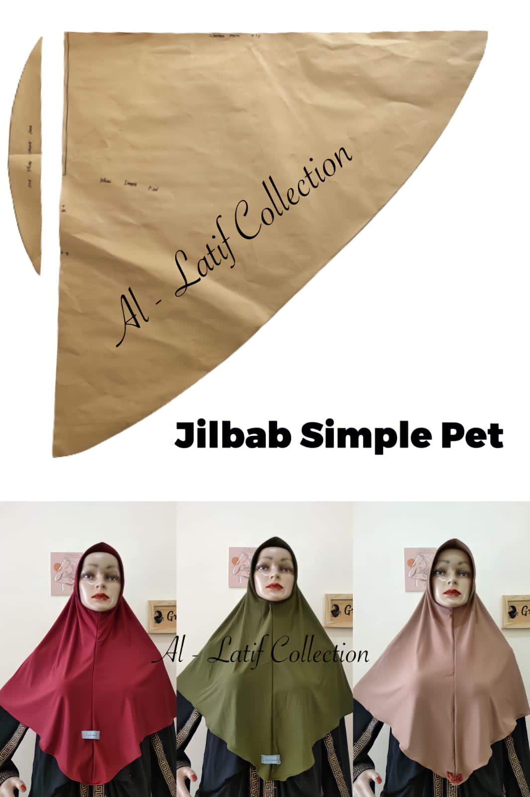 pola instan / pola jiplak jilbab simple pet | Lazada Indonesia