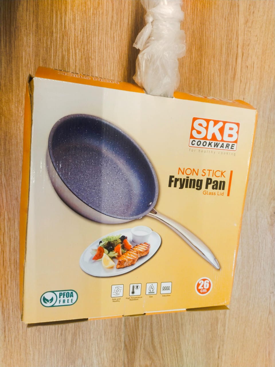 SKB Cookware Stainless Steel Fry Pans Non-Stick Frying Pan 24cm with ...