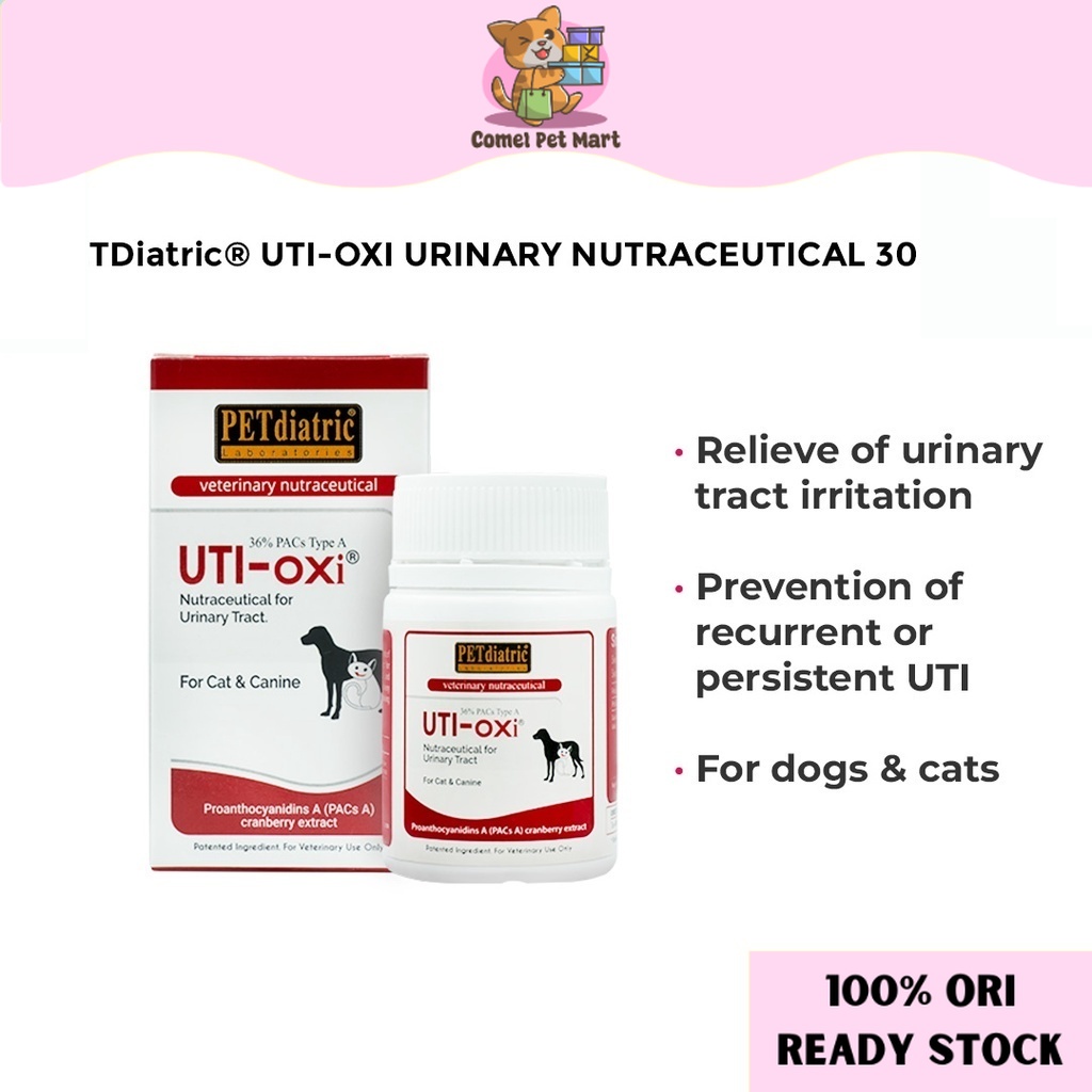 PETdiatric UTI-OXI URINARY NUTRACEUTICAL 30 Tablets For Urinary Tract ...