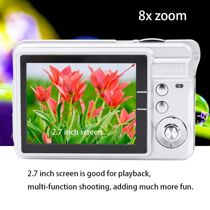 (QCJP) 18MP HD Digital Camera with 2.7 Inch LCD Screen Rechargeable ...