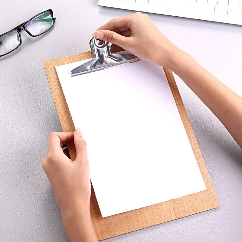 【ArtisanQuest】LIN A4 A5 Wooden Clipboard Writing Pad File Folder Board ...