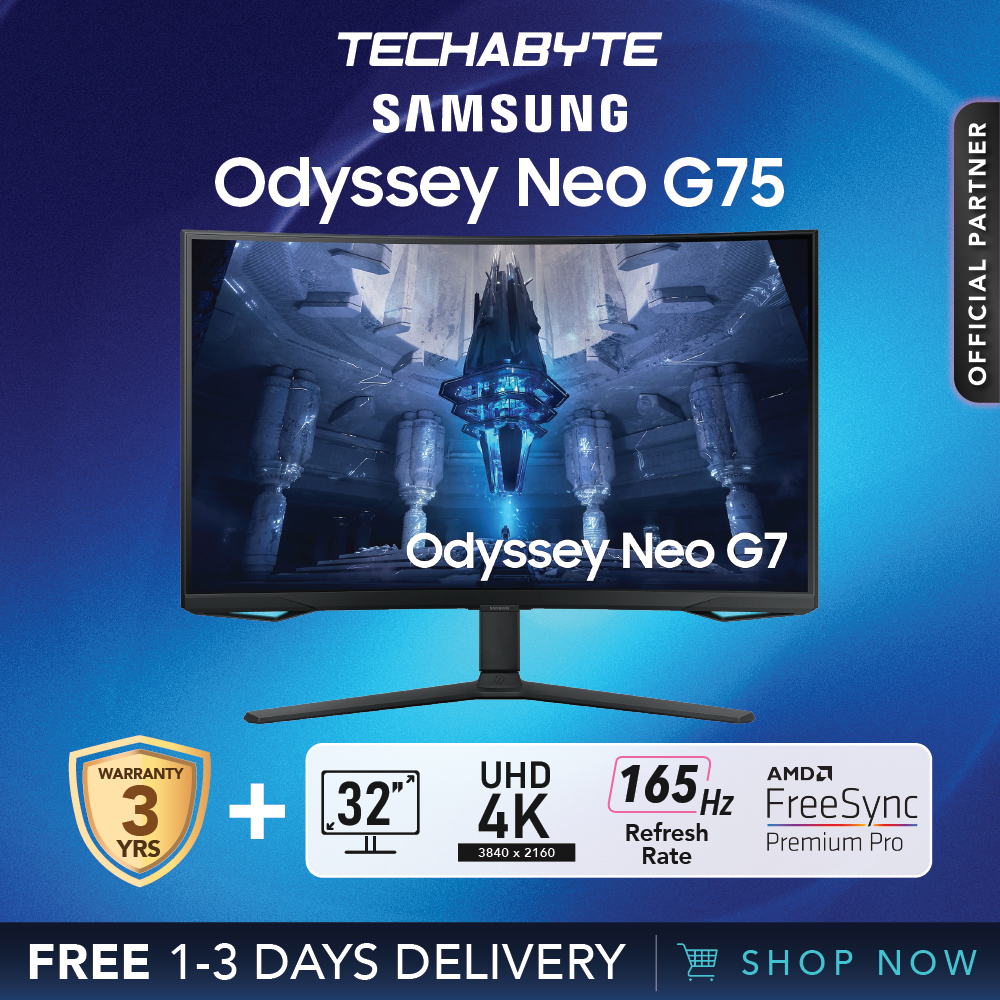 Samsung Odyssey Neo G75 | 32" UHD | VA | 165Hz | 1ms | AMD FreeSync Premium Pro Curved Gaming ...