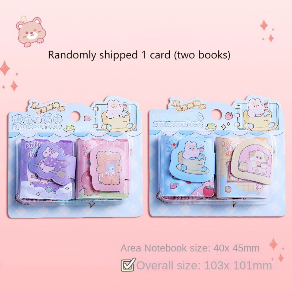 PELLETIZING 2pcs/set Cartoon Kuromi Cartoon Mini Notebook with Keyring ...