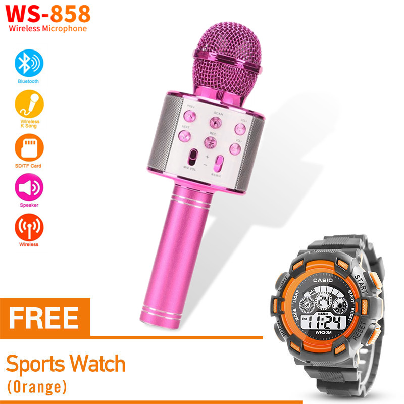 Hot Mic Sing karaoke wireless Bluetooth connection WS-858, wireless ...