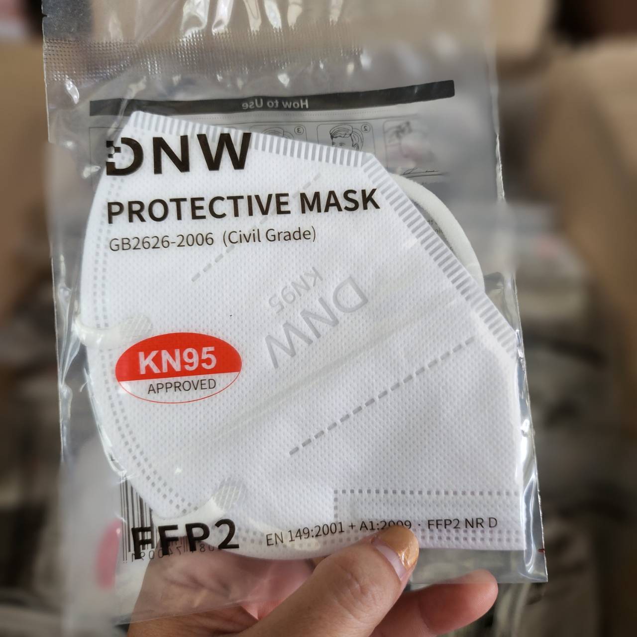 แมส KN 95 Approved DNW Protective Mark GB2626-2006 ราคา1 ชิ้น 30 บ 5 ...