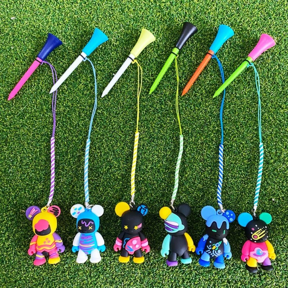 Golf Accessories Random Color Golf Ball Tee 8.3mm Cartoon Golf Rubber ...