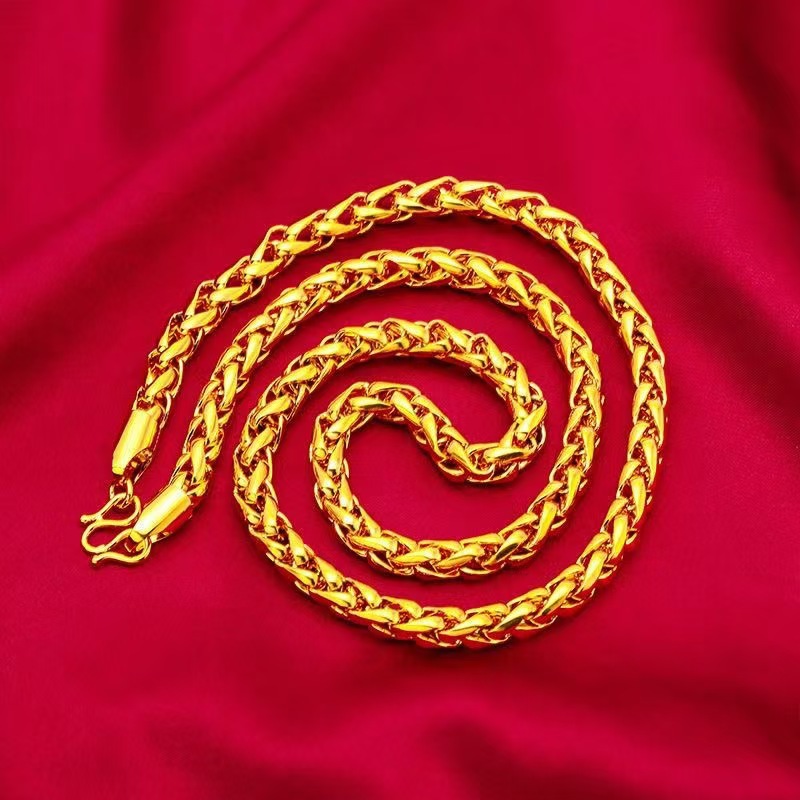 Dongzhu 【Super Sale】Chopin Chain Men's Gold Color Hemp Rope Necklace ...