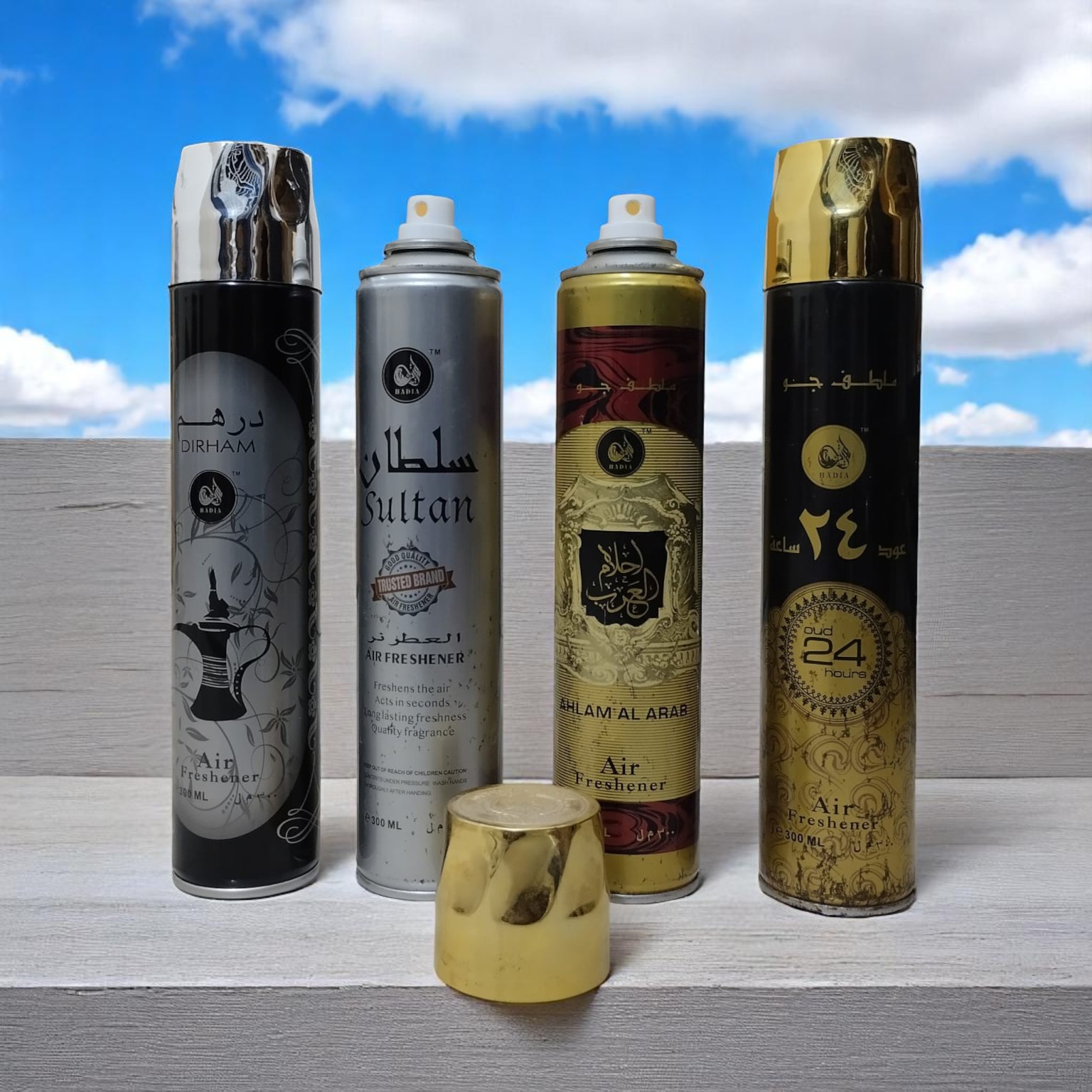 Oud 25 Hours and Dirham Room Spray Combo 2 Bottles x 300ml by Hadia ...