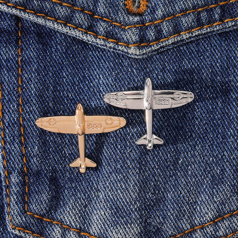 Simple Mini Airplane Brooch Pricked Horse Pin Badge Suit Shirt ...