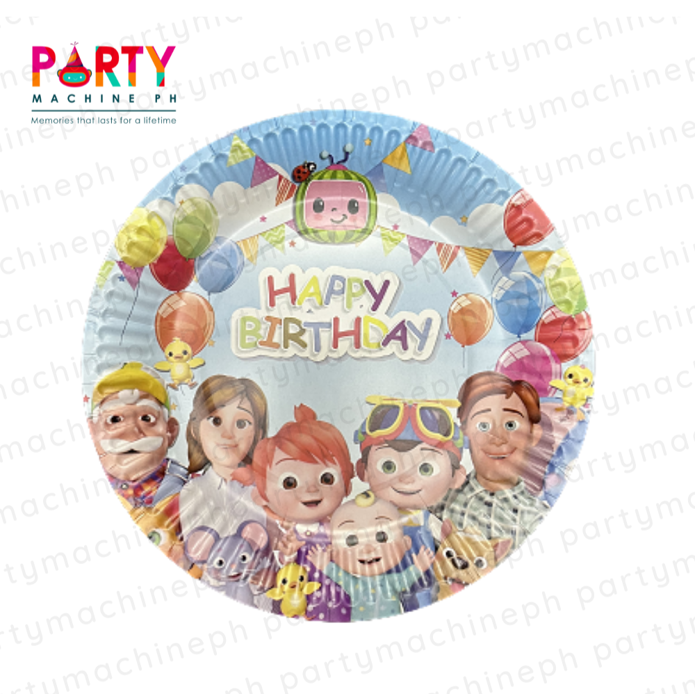 10pcs cocomelon paper plates 8" / cocomelon party disposable tablewares ...