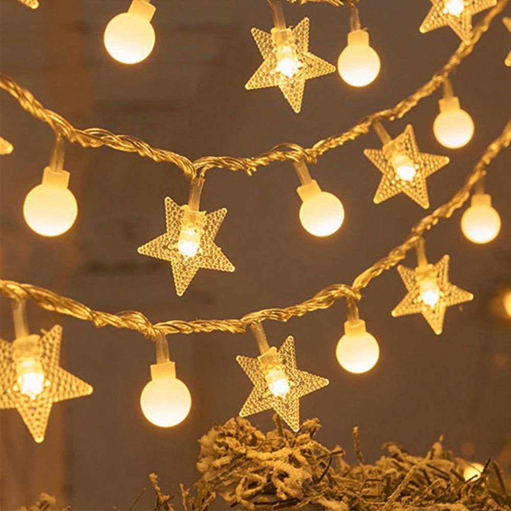 Christmas Tree Decoration LED String Lights Snowflake Light String ...