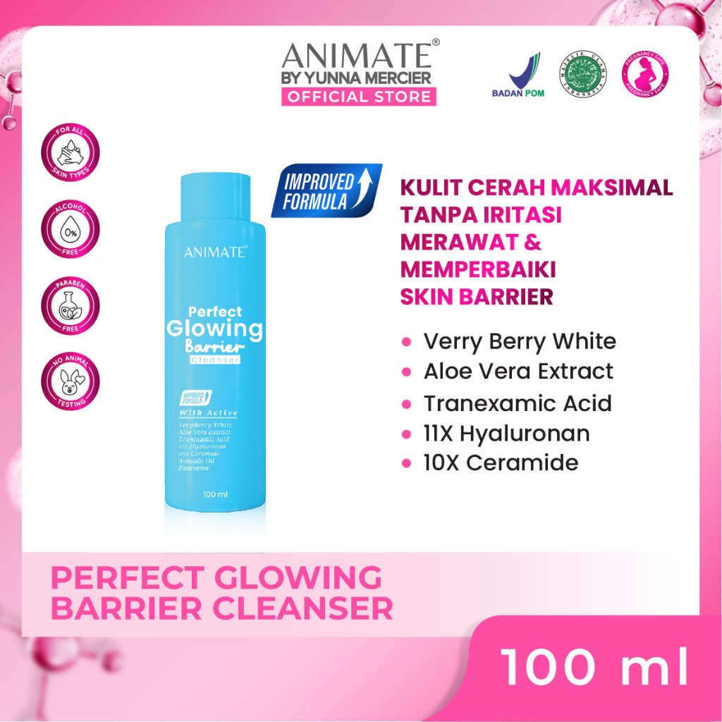 ANIMATE Perfect Glowing Barrier Cleanser Facial Wash 100 ml | Lazada ...