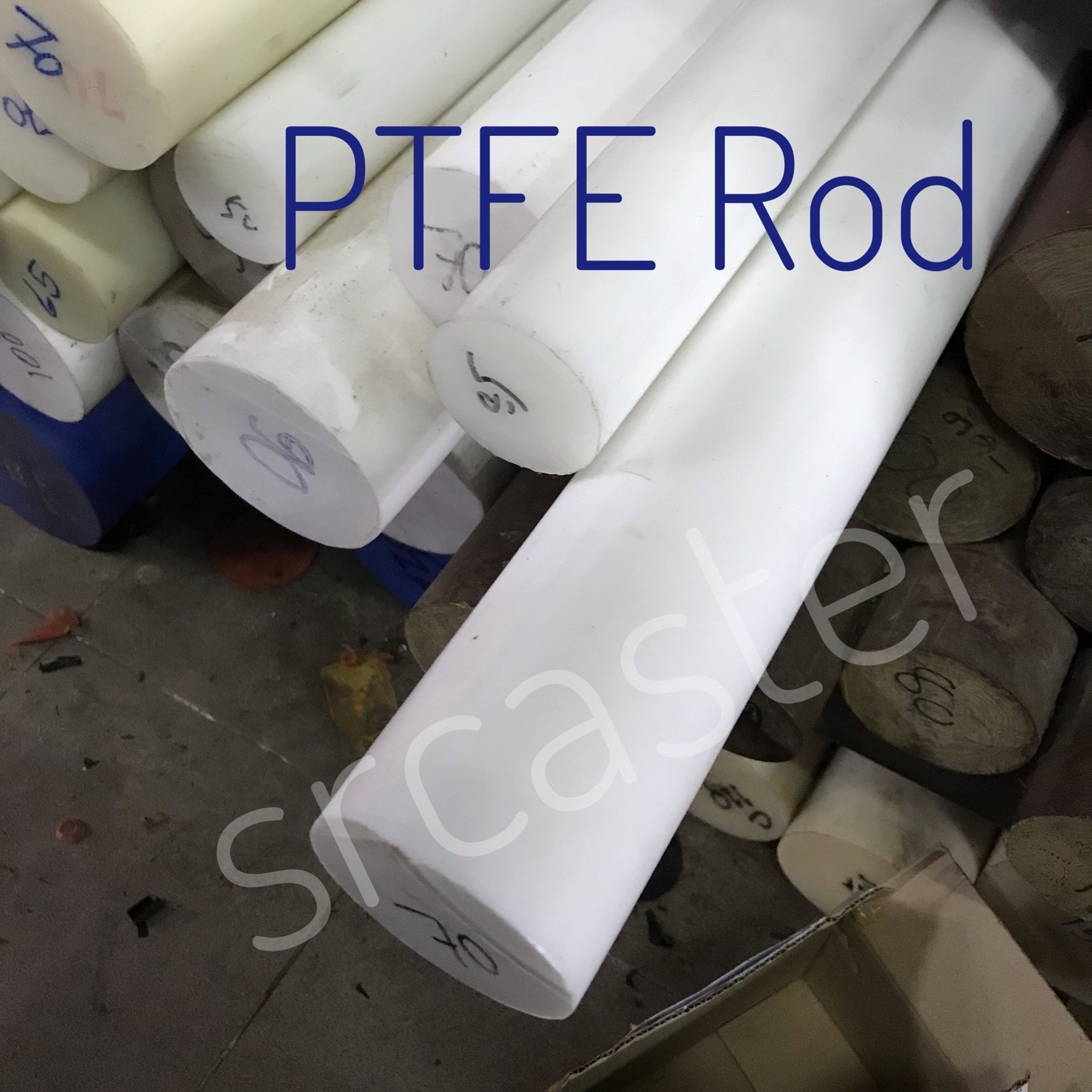 เทปล่อนแท่ง กลม(Teflon /PTFE) แท่งเทปล่อนตัน กลมตัน od10ถึง25มม. ยาว500 ...