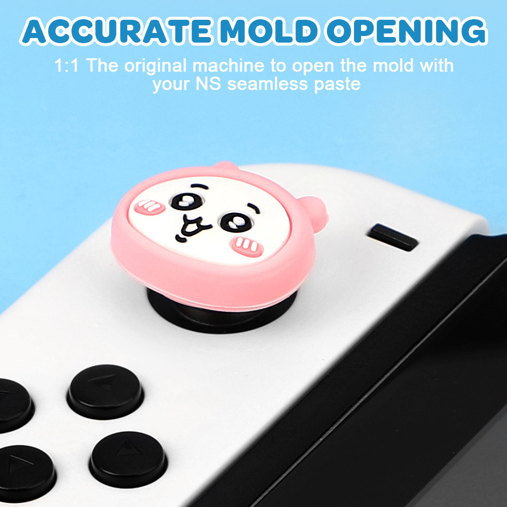 4PCS/Set Chiikawa Cute Silicone Thumb Stick Grip Cap Joystick Cover For ...