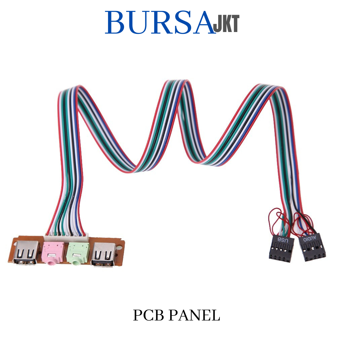 FRONT PANEL PCB USB AUX AUDIO JACK KOMPUTER PC UKURAN 6.8 CM | Lazada ...