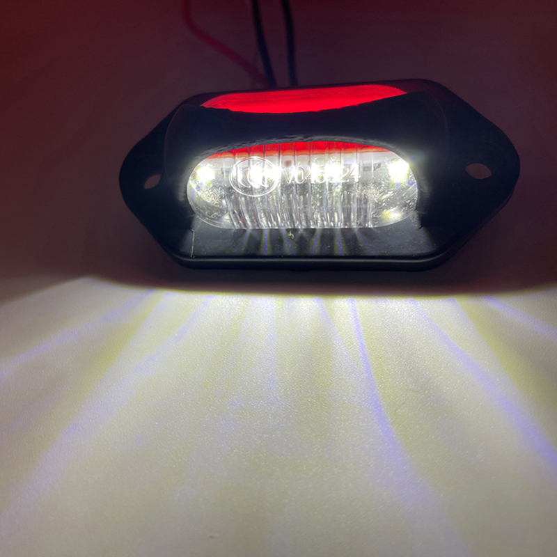 1Pc 12V 24V LED License Plate Light Chrome Number Plate Light ...