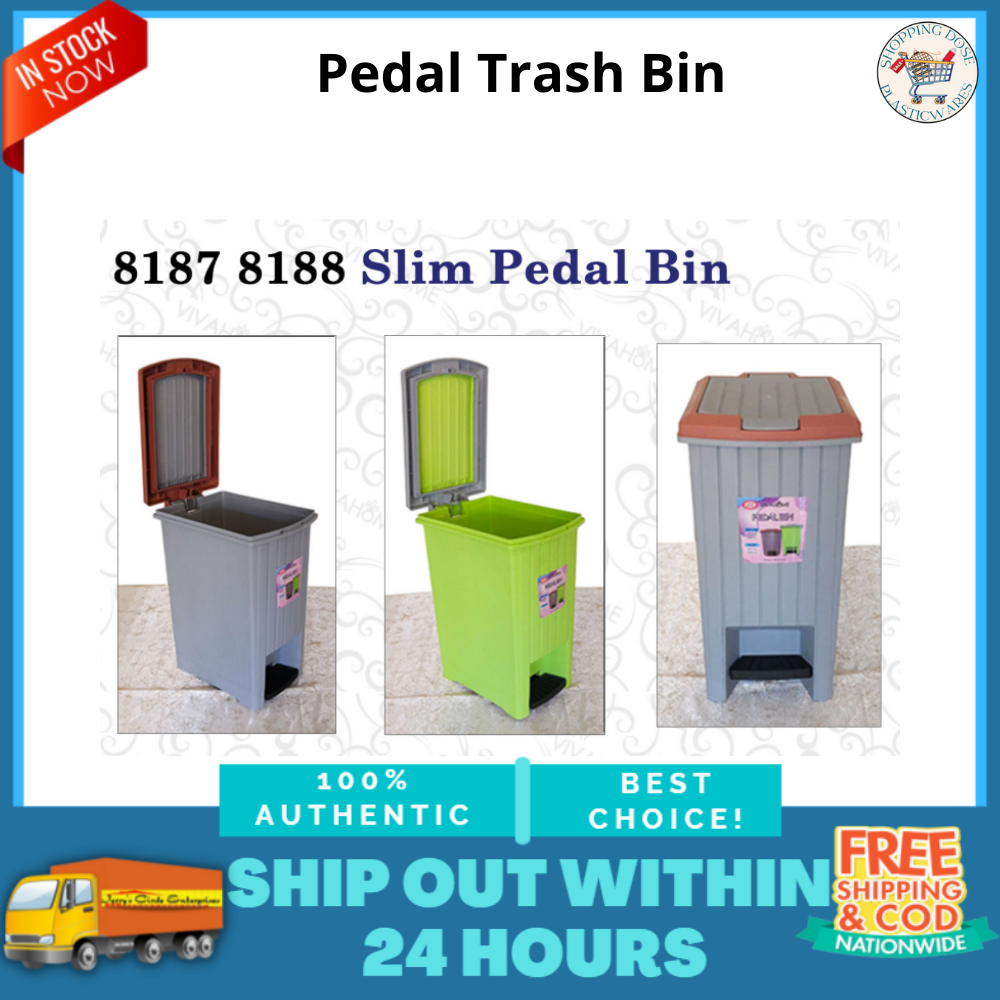 {RESTOCK} Slim Pedal Trash Bin | Lazada PH
