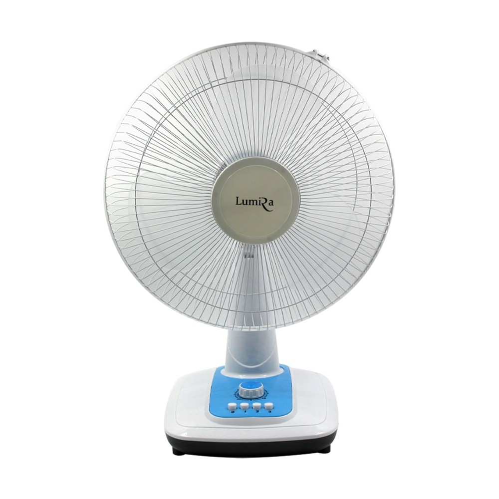 พัดลมตั้งโต๊ะ LUMIRA Table Fan Solar DC 12V 16" แบบปากคีบ โซล่าเซลล์ DC ...