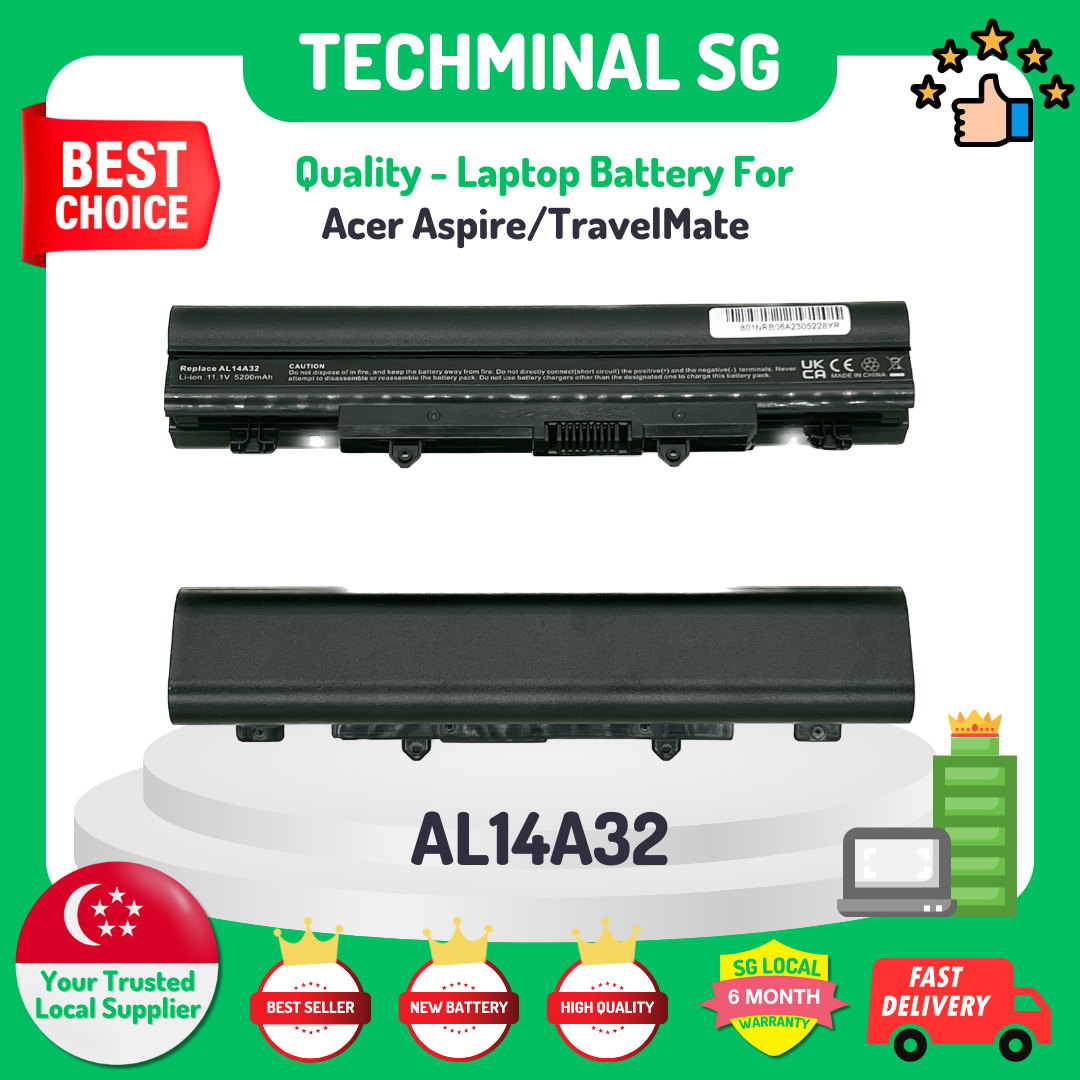 TECHMINAL - AL14A32 Battery for Acer Aspire Acer Aspire E5-572 E572G E5 ...