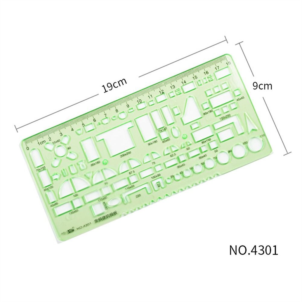 Stationery Office Supplies Circles Measuring Tool Green Multi Shaped ...