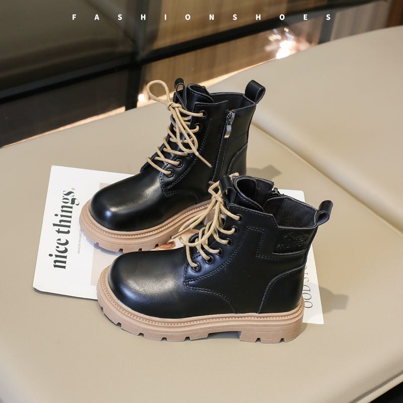 Girls Martin Boots 2024 New Spring and Autumn Single Boots Medium and ...