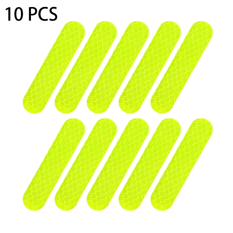 10PCS Helmet Safety Warning Reflective Stickers Strip Waterproof ...