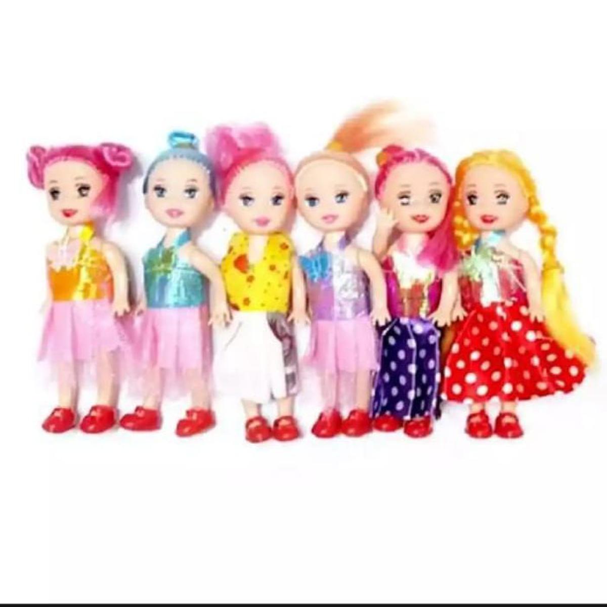 Cute Pack Of 6 Bendable Little Angel Dolls For Girls - D50900 | Daraz.pk