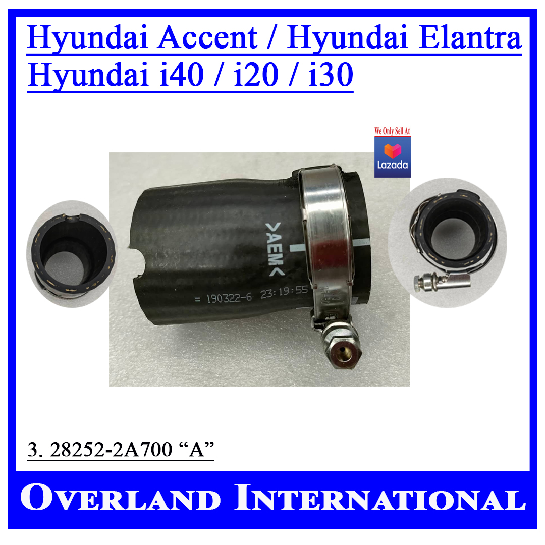 HOSE INTERCOOLER (Sold By Piece) Intercooler Hose "A" 28252-2A700 ...