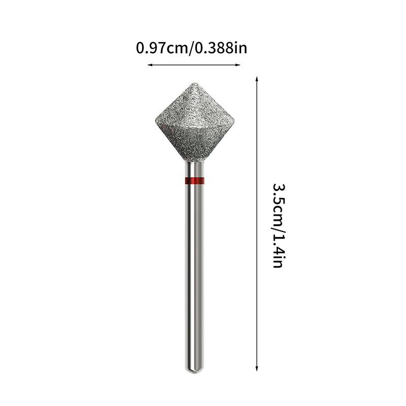 Diamond Nail Drill Bits Rotary Cuticle Clean Burr 3/32" Manicure Bit Drill Nail Grinding Head ...