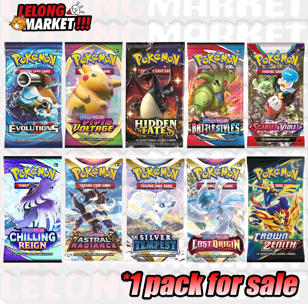 25 pcs Per Pack Pokemon Trading Card Game Sun&Moon Silver Tempest ...