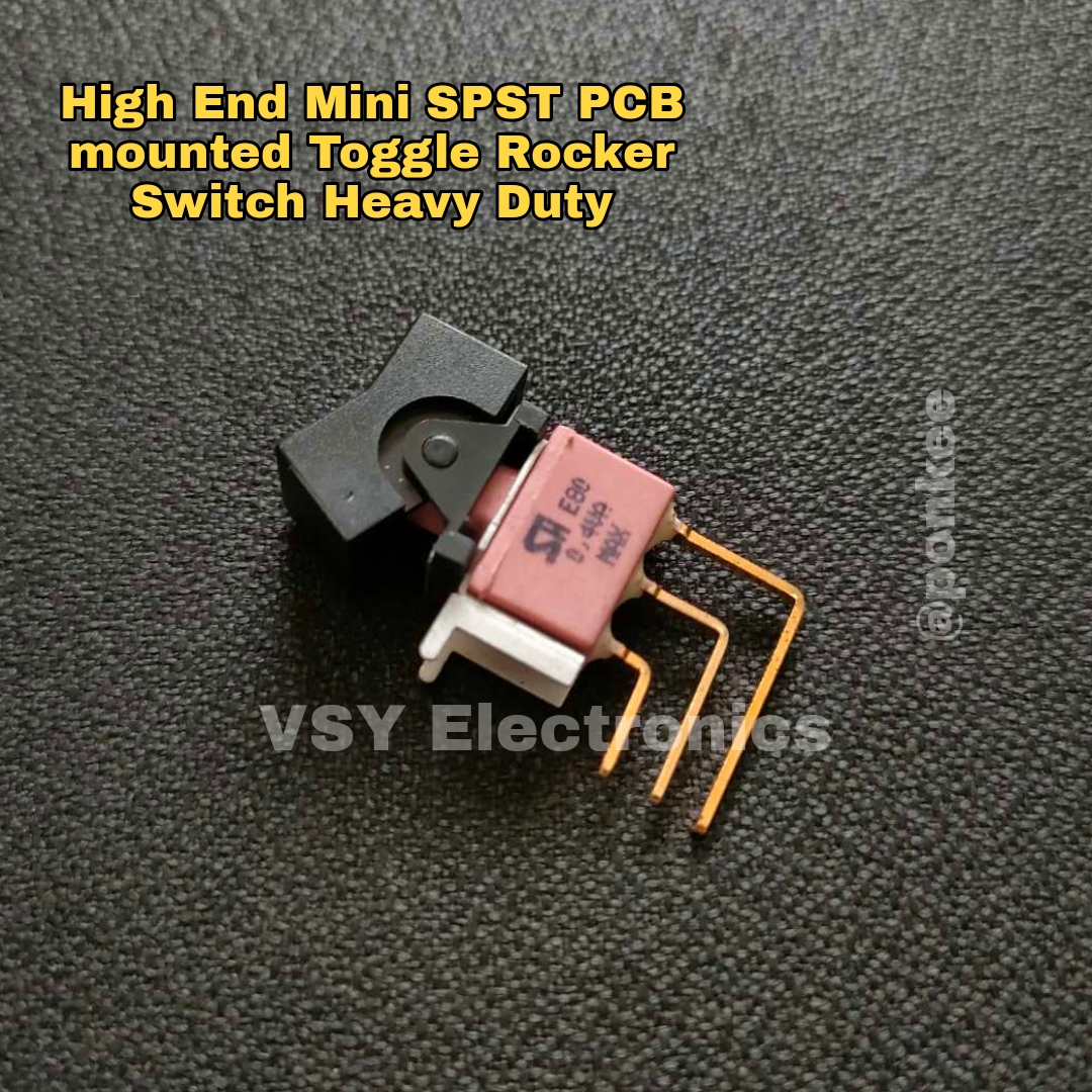 High End Mini SPST PCB mounted Toggle Rocker Switch Heavy Duty 5amps ...