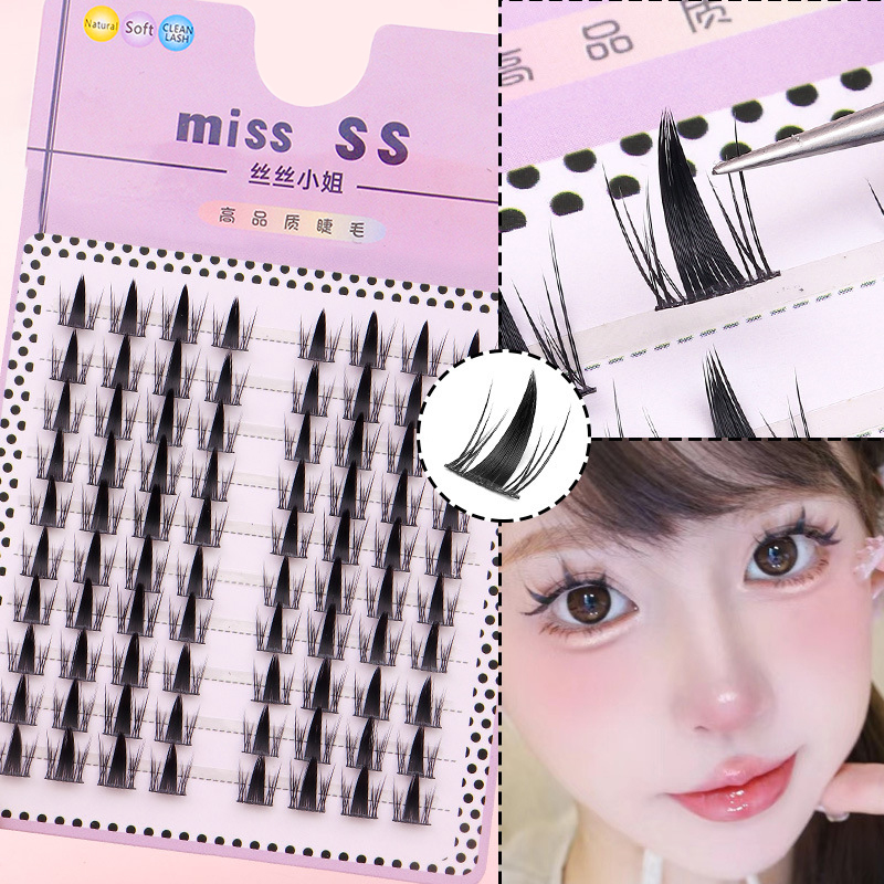 Simulation False Eyelashes Comic Elf Self Adhesive Individual Cluster ...