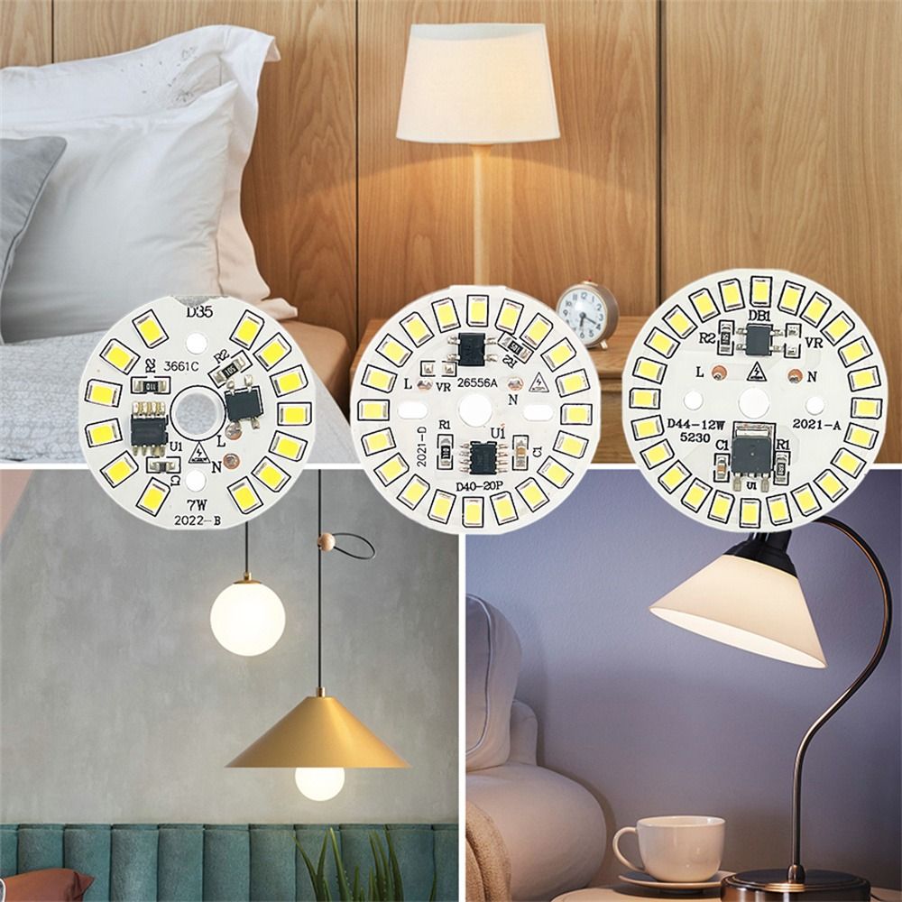 5pcs Round LED Chip Warm White IC Driver 3W 5W 7W 9W 12W SMD 2835 ...