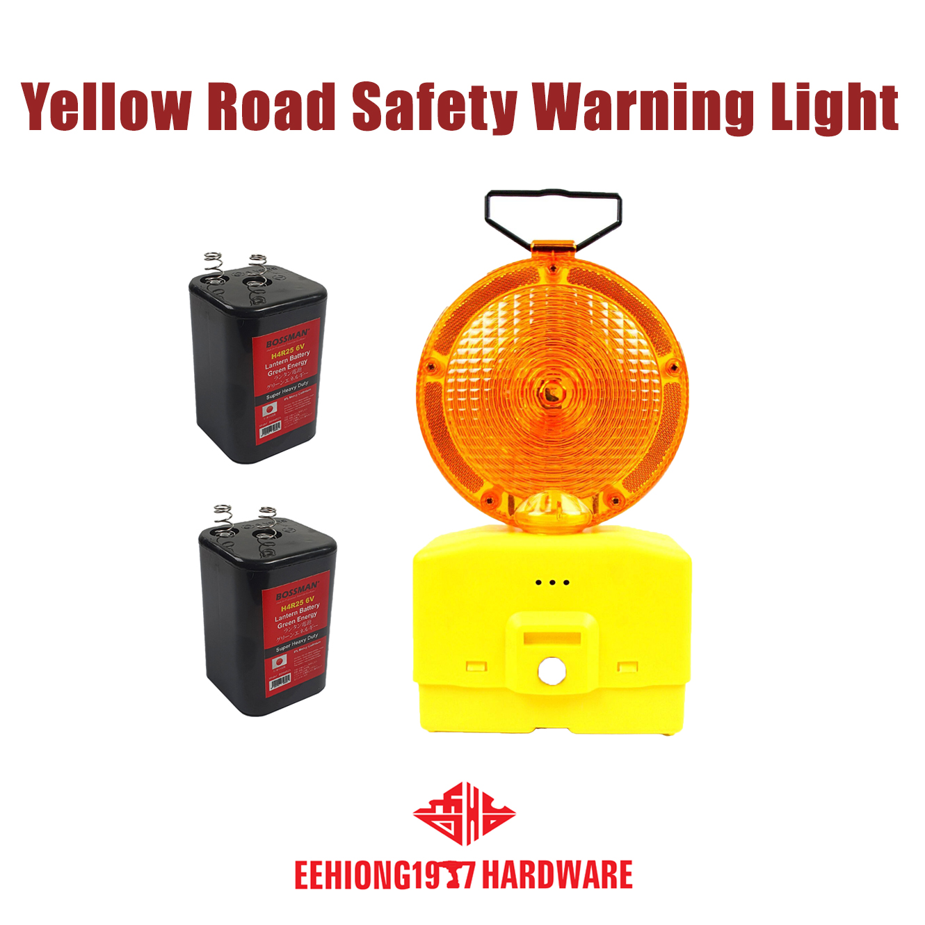 Flashing Light - Yellow Road Safety Warning Light Barricade Solar LED ...