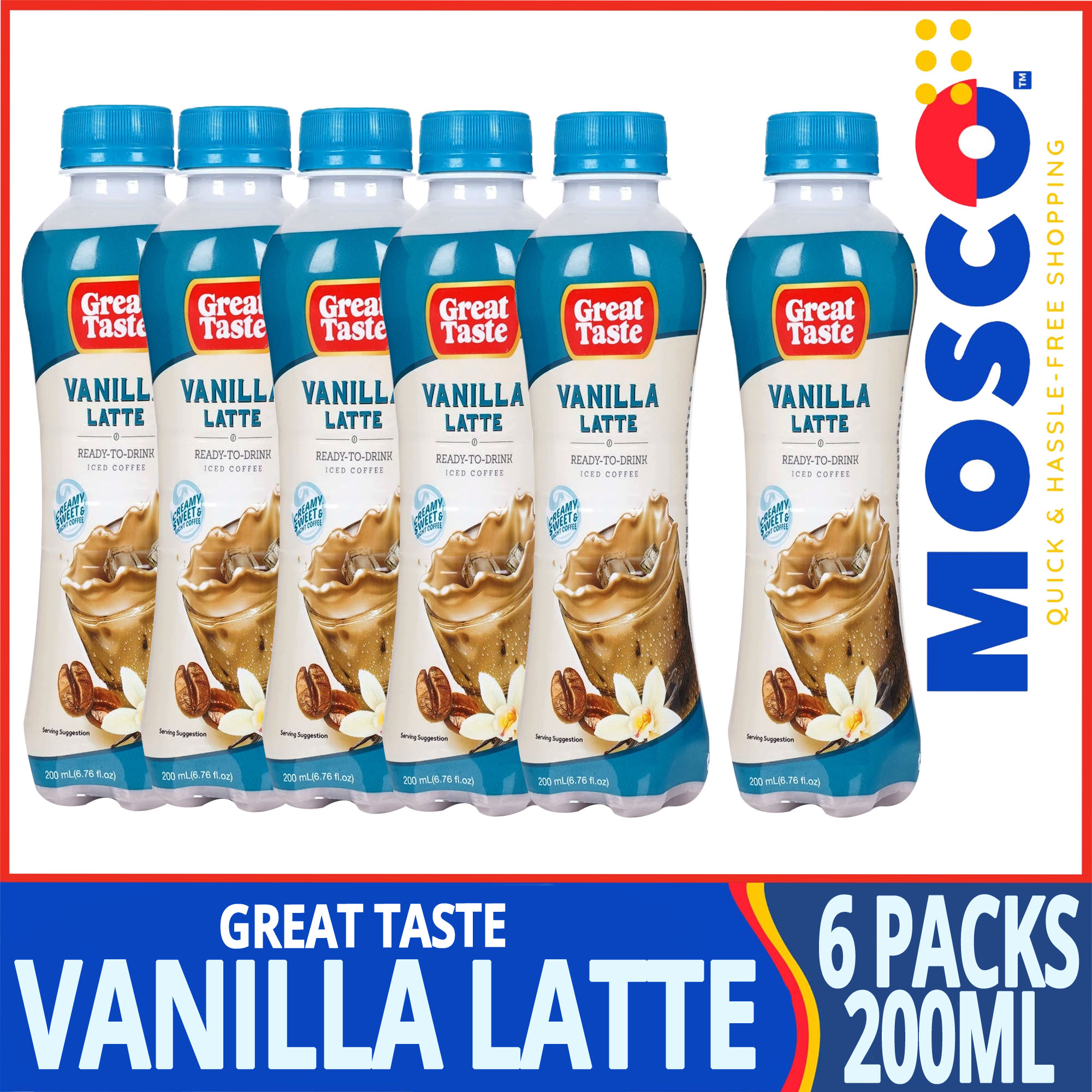 Great Taste Iced Coffee Vanilla Latte 200ml pack of 6 | Lazada PH
