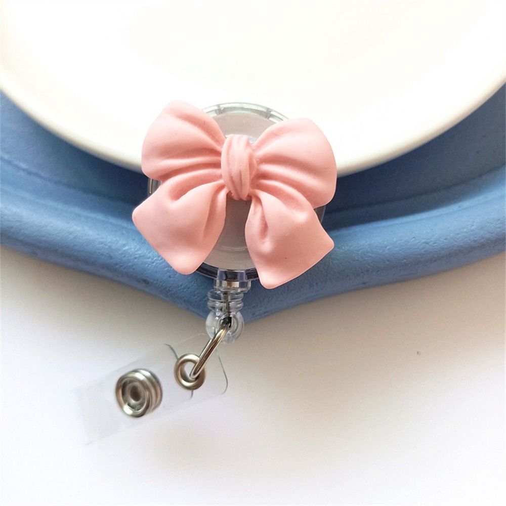 Badge Cilp Bow Flower Nurse Badge Reel Name Tag Chest Card Retractable ...